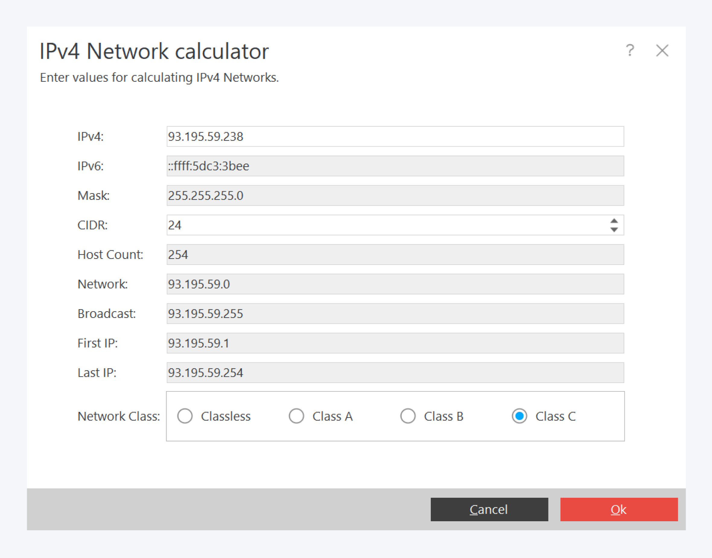 IPv4 Network Calculator